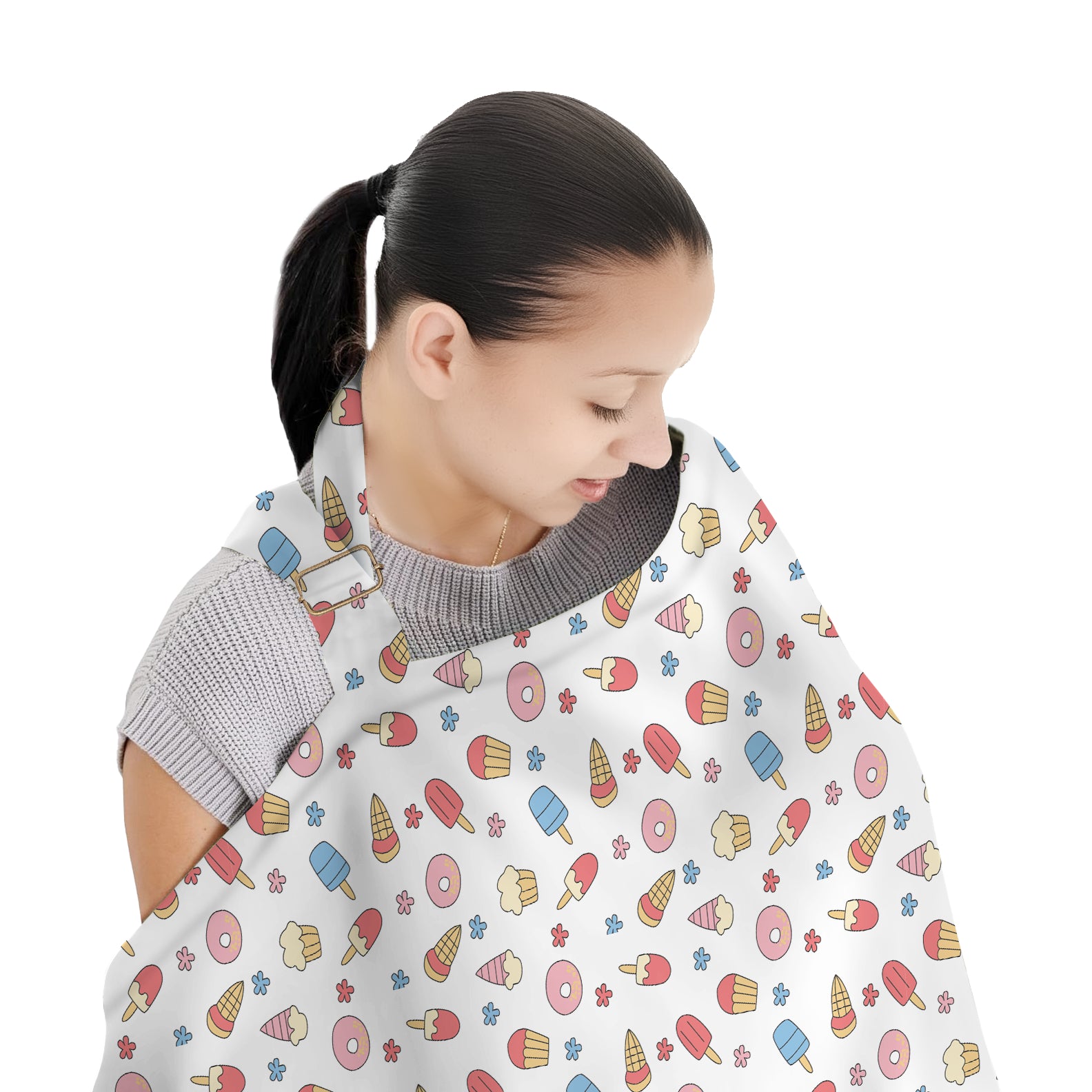 Shop Now in Various Printed Feeding Aprons for Mother | Smiley Buttons