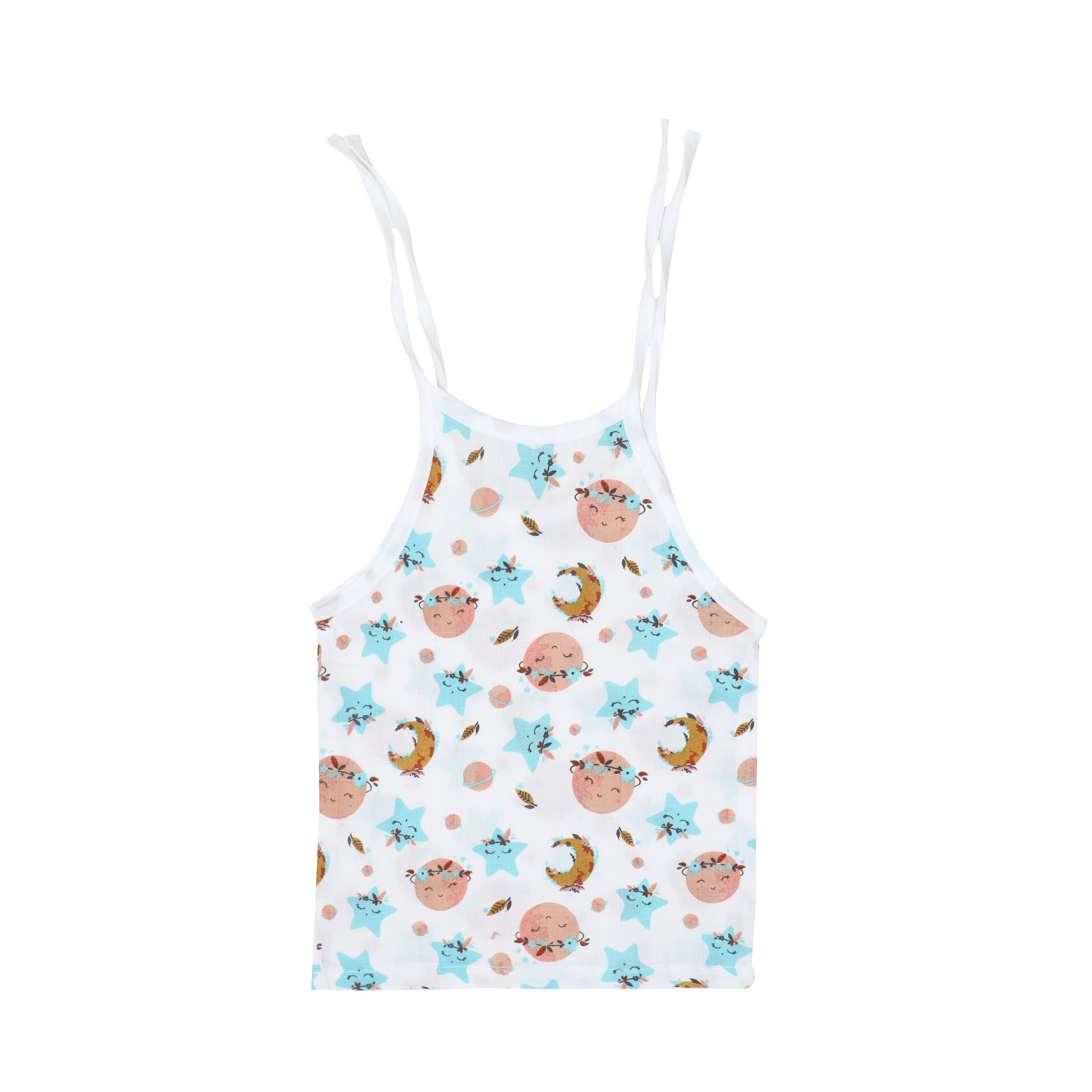 Soft Muslin Jablas for Newborns | Smiley Buttons