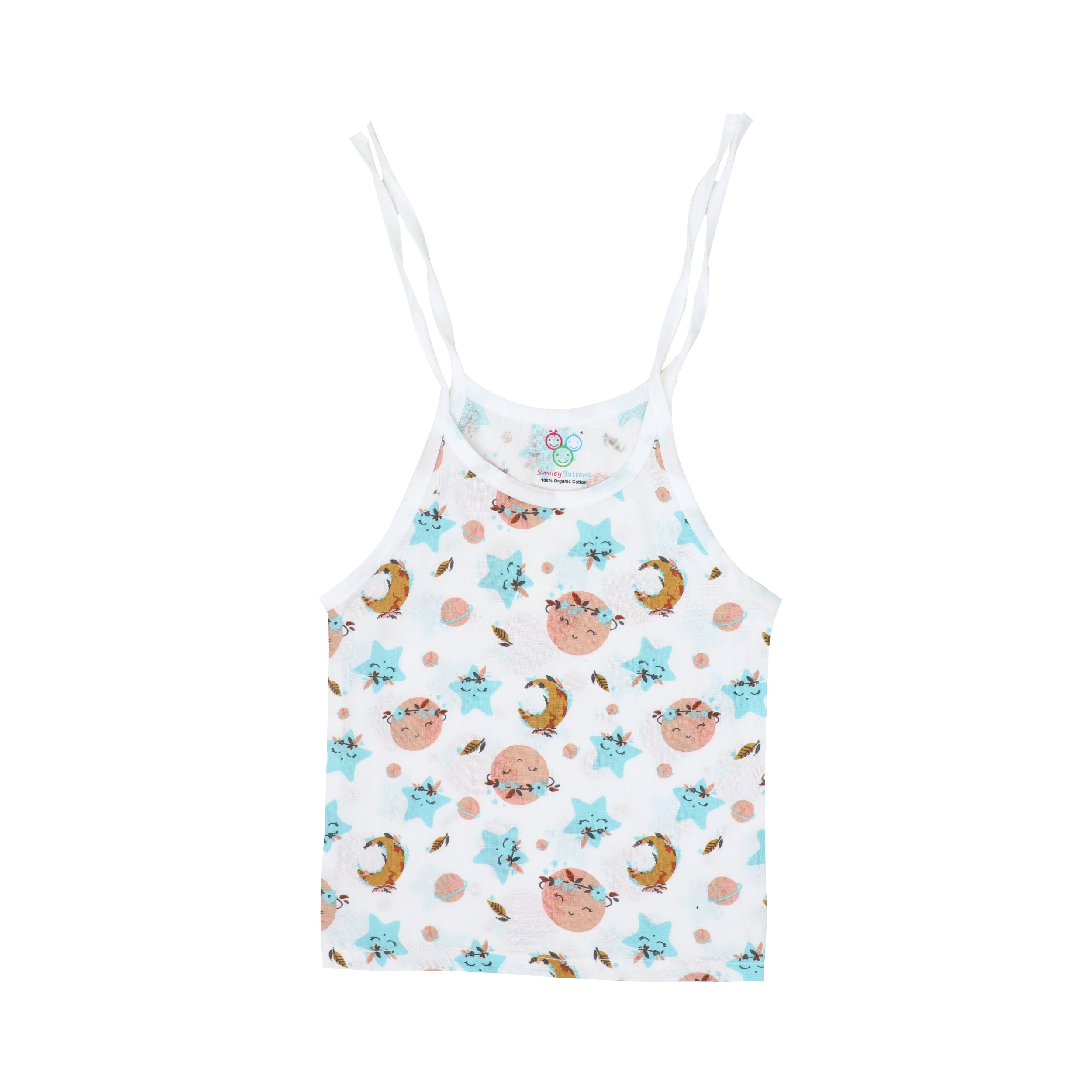 Soft Muslin Jablas for Newborns | Smiley Buttons