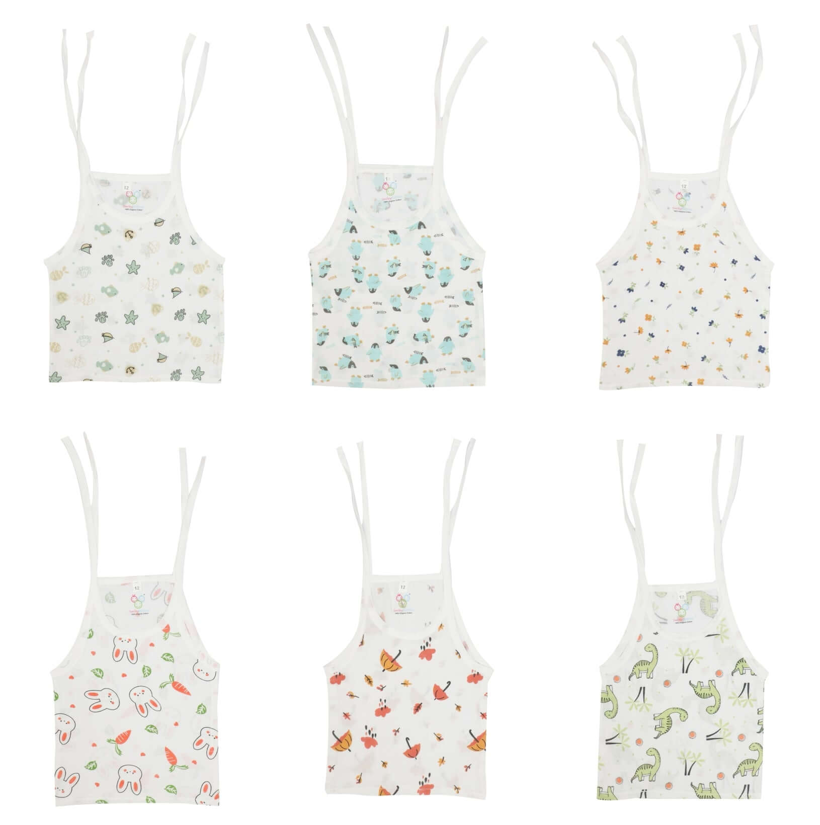Soft Muslin Jablas for Newborns | Smiley Buttons