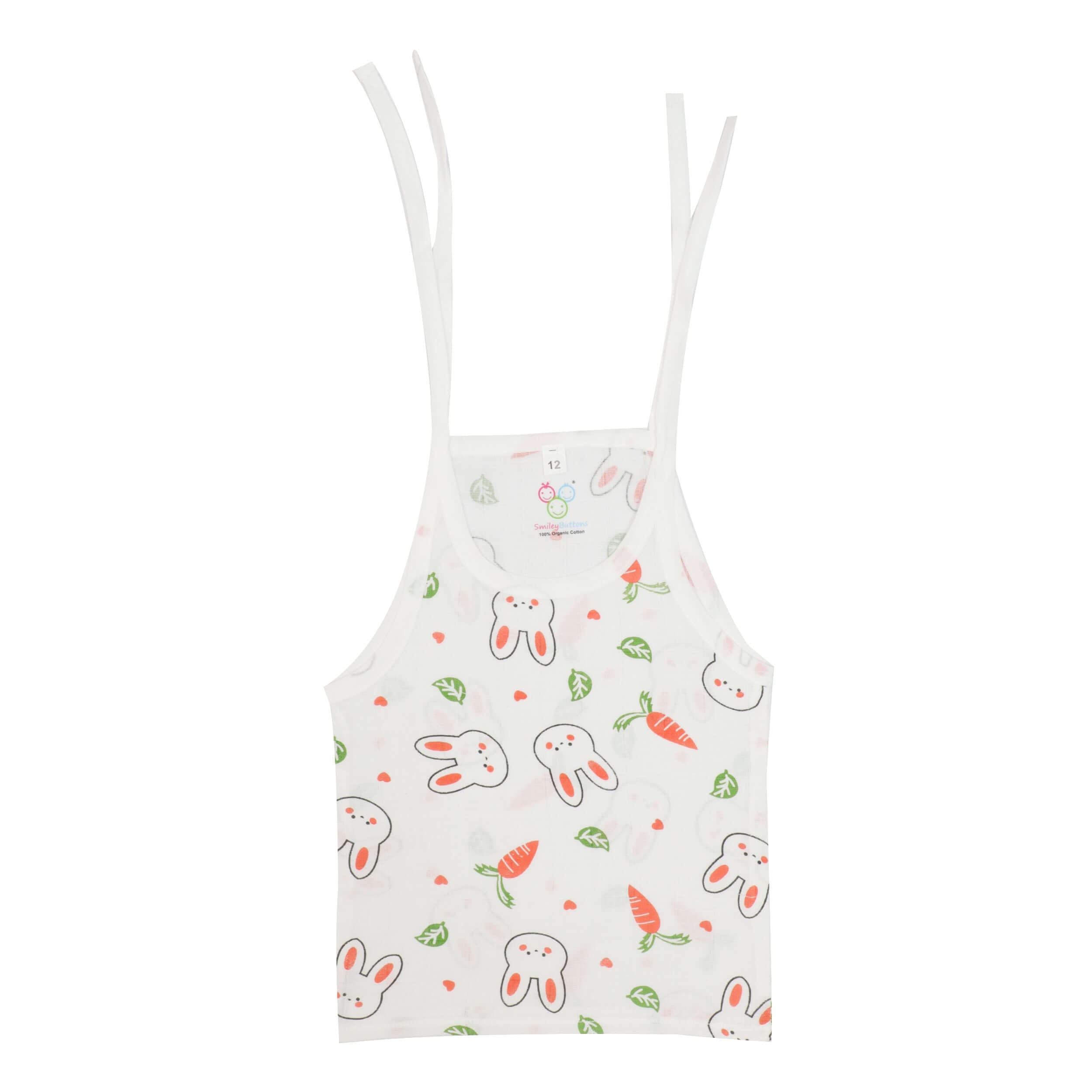 Soft Muslin Jablas for Newborns | Smiley Buttons